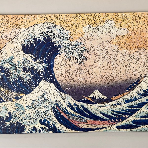 The Great Wave off Kanagawa Jigsaw Puzzle for Adults | Hokusai Japanese ...