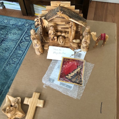 Small Wooden Cross for Wall Décor , Modern Wall Cross , Olive Wood ...