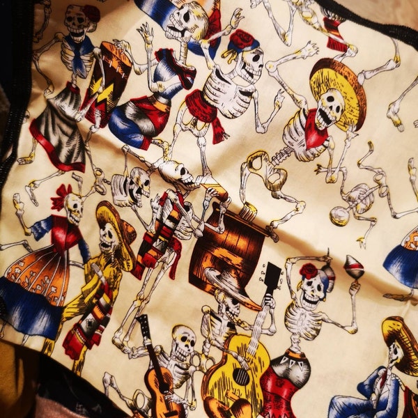 Day of the Dead Dancing Band Bandana Headband Hair Tie Dog Bandana ...