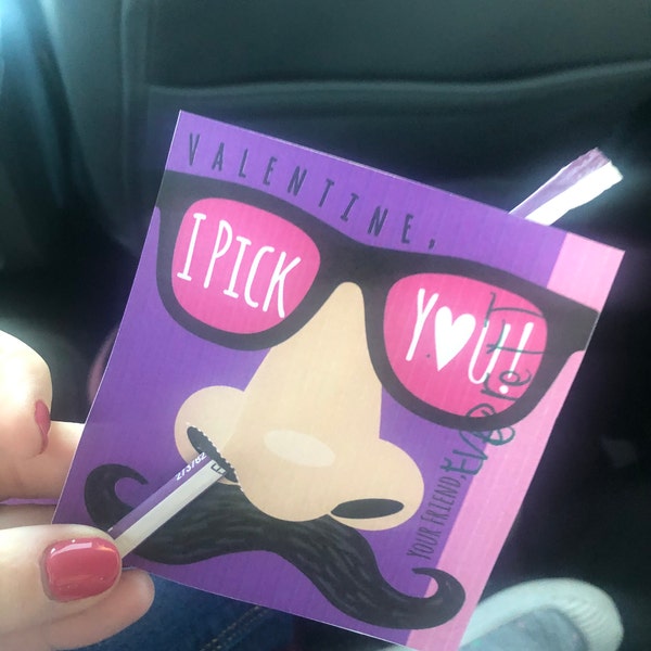 Funny Nose Picking Valentines Classroom Pencil Holder Valentines ...