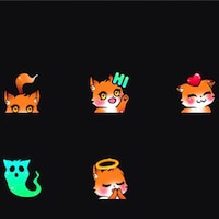ANIMATED + STATIC Fox Emotes MEGA Bundle for Twitch and Discord ! Cute ...