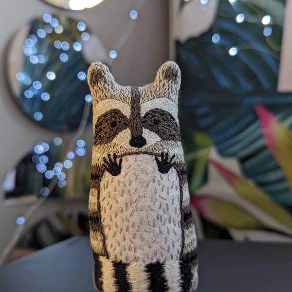 Raccoon - Embroidery Kit - Etsy