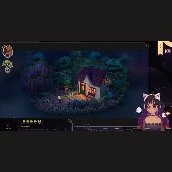 Dark Moon: Animated Vtuber Overlay Pack • Minimal, Starry, Elegant ...