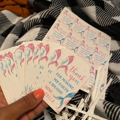 Editable Mermaid Tag, Mermaid Party Favor Tags, Mermaid Birthday Party ...