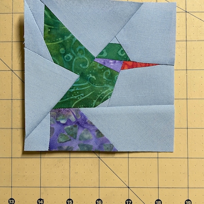 Hummingbird Paper Pieced Block Pattern in PDF - Etsy