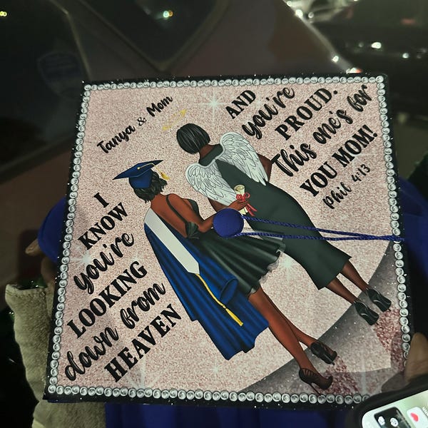 Custom Memorial Graduation Cap Topper, This is for You Mom Graduation ...
