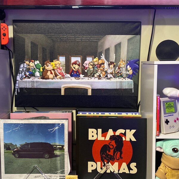 The Last Supper Nintendo Canvas Wall Art | Game Room Artwork | Gift for ...