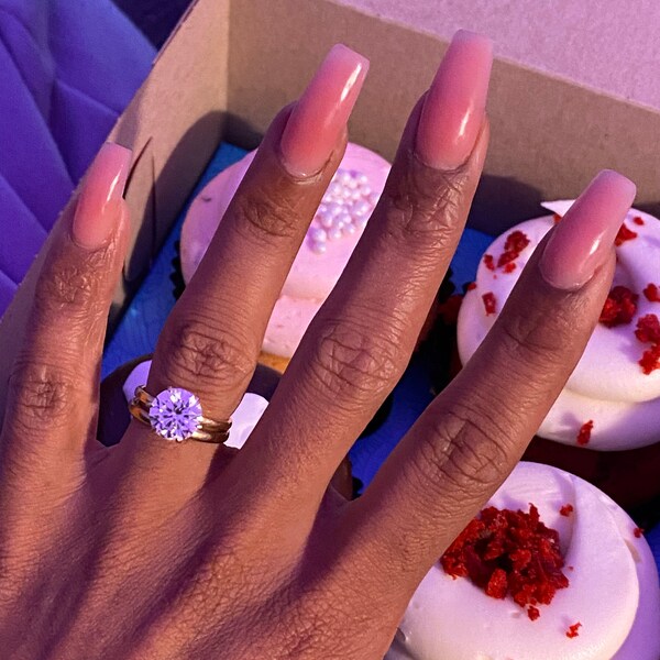 3 CT Round Engagement Ring Solid Gold , Dainty Solitaire Ring, 9mm ...