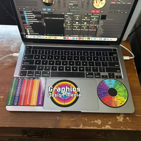 Harmonic Mixing Guide & BPM Calculator Stickers for Labtops or Macbook ...