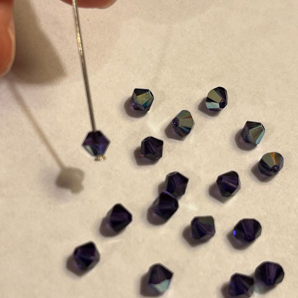 Swarovski Crystals - Choice 6mm, 8mm or 10mm Crystal Butterfly Bead - Light Rose - Vertical Top ...