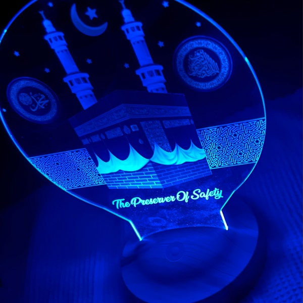 Kaaba With Name Night Lamp, İslamic Room Decor, Gift for Muslim Friend ...
