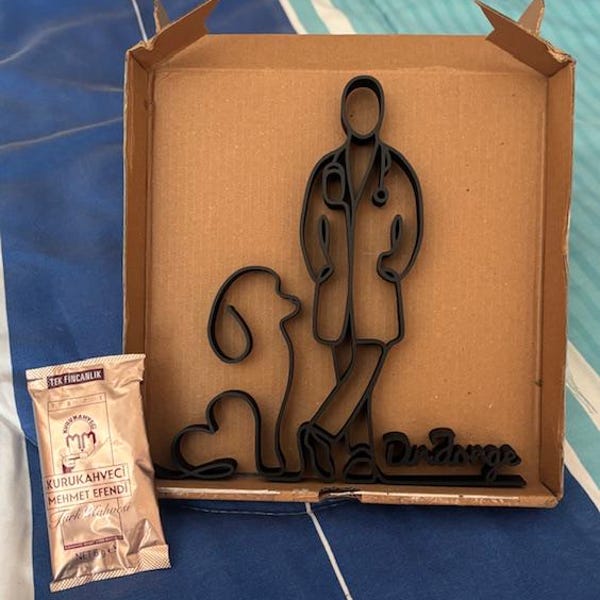 Personalized Doctor Figure - Minimalist Line Art Sculpture - Etsy
