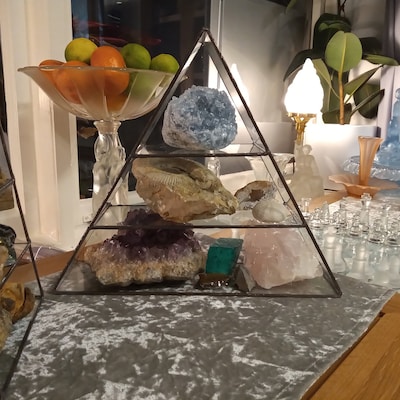 Glass Triangle Display Stand - Etsy