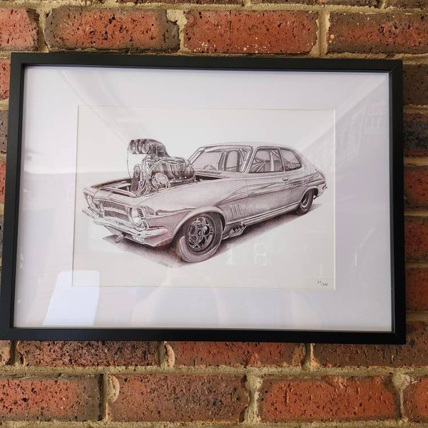 Holden VL Commodore SS Group A Walkinshaw A3 Print off Original Pencil ...