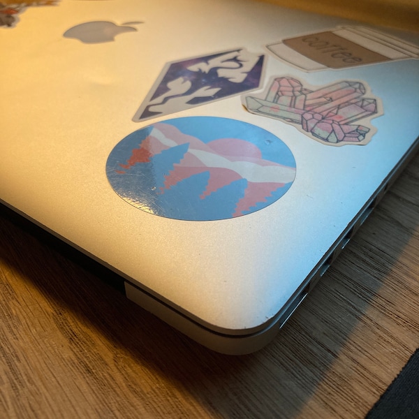 Subtle Trans Flag Sticker - Pride Sticker - Mountain Sticker - Laptop ...