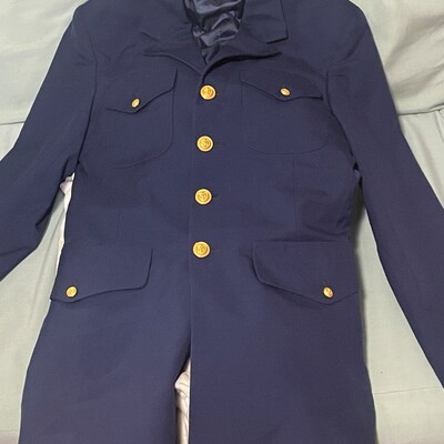 US Military Army Green Coat Wool Blazer 42 Jacket Uniform Mens W/ Patch ...