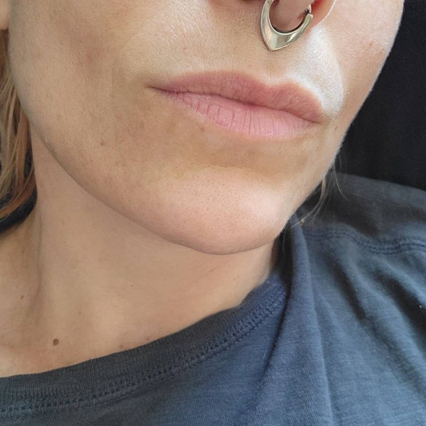 Septum Shield ~ Blade Septum Hoop ~ Fin Body Jewelry ~ 5mm Shield ...