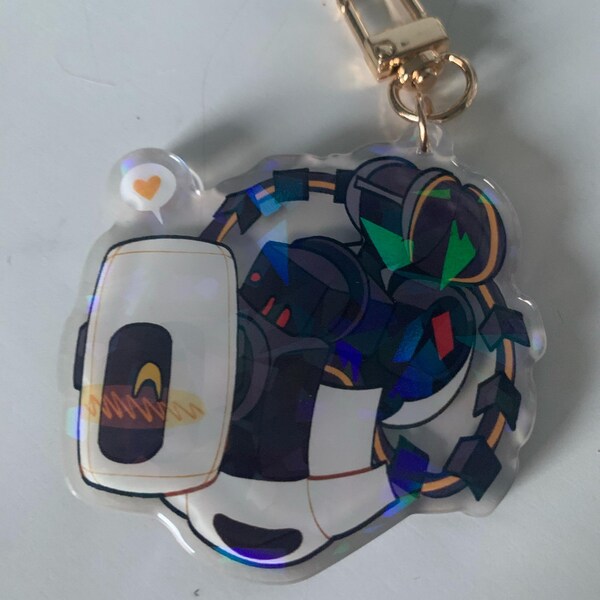 Portal 2 Glados Epoxy Glitter Keychain 2.5" Double Sided - Etsy