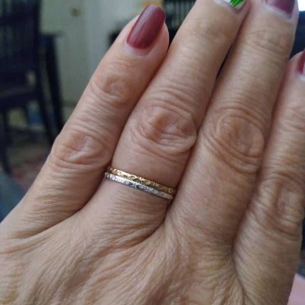 Bohemian Stacking Rings, Boho Rings, Tribal Rings, Eye Stacking Ring ...