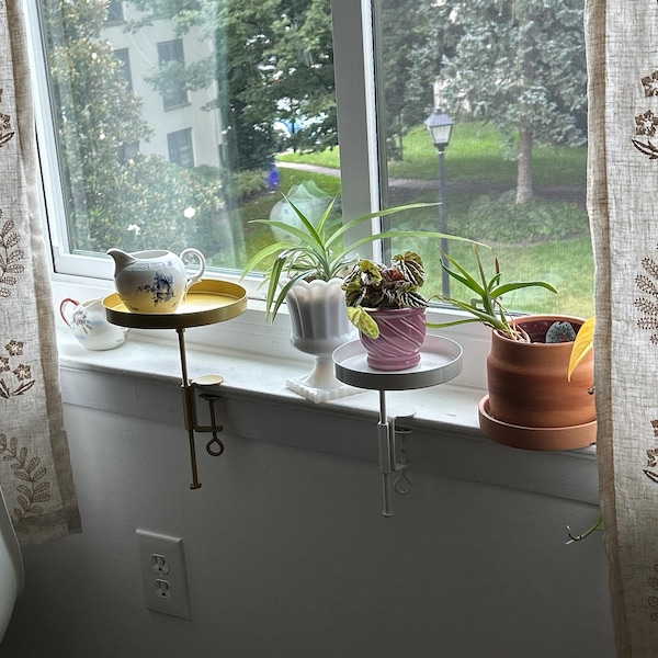 Windowsill Clamp Tray for Indoor Plants, Plant Decor, More Space for ...