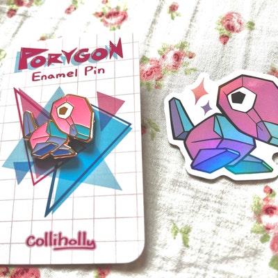 Porygon Glow-in-the-dark Hard Enamel Pin 1in. - Etsy
