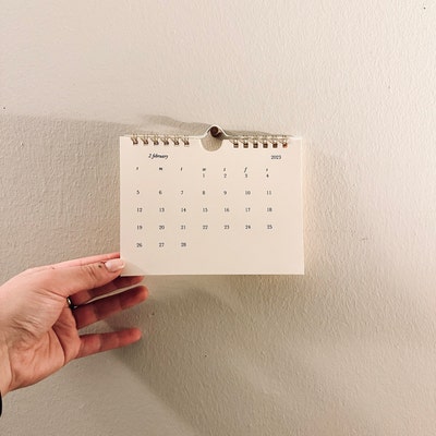 8.5in X 5.5in Natural Kraft Calendar / Small Wall Hanging 2024 Calendar ...