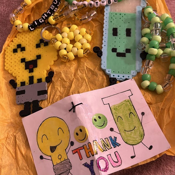 Object Show / Inanimate Insanity & BFDI Kandi/perler Keychains! - Etsy