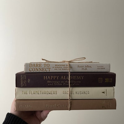 White Book Stack, White Shelf Aesthetic, White Themed Books, Ivory ...