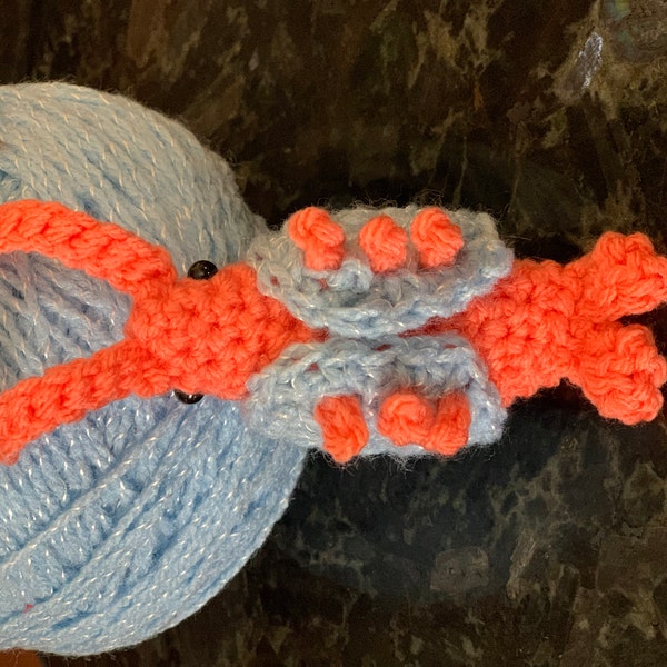 Emotional Support Shrimp | Crochet Animal | Amigurumi Plush | Finished ...
