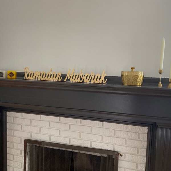 Eid Mubarak Cake Topper, Crescent Moon and Mosque Cake Topper, Ramadan ...