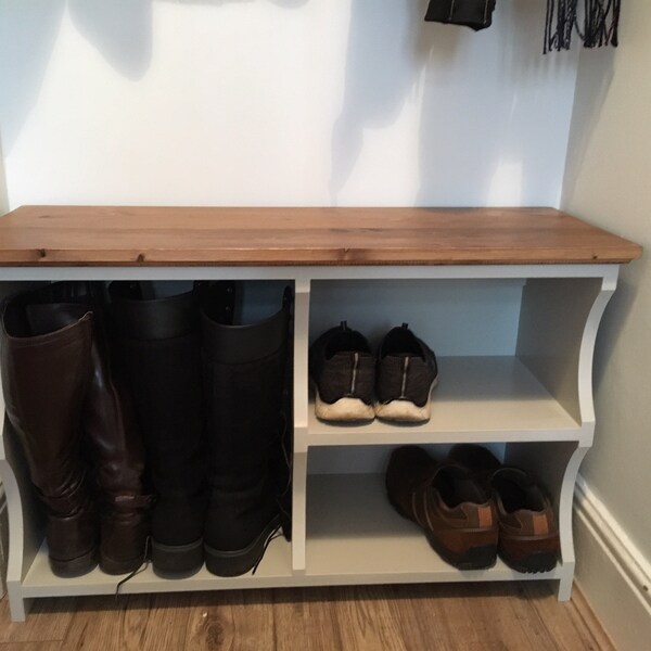 Boot Bench and Shoe Rack With Storage Shelves and Boot Compartment ...