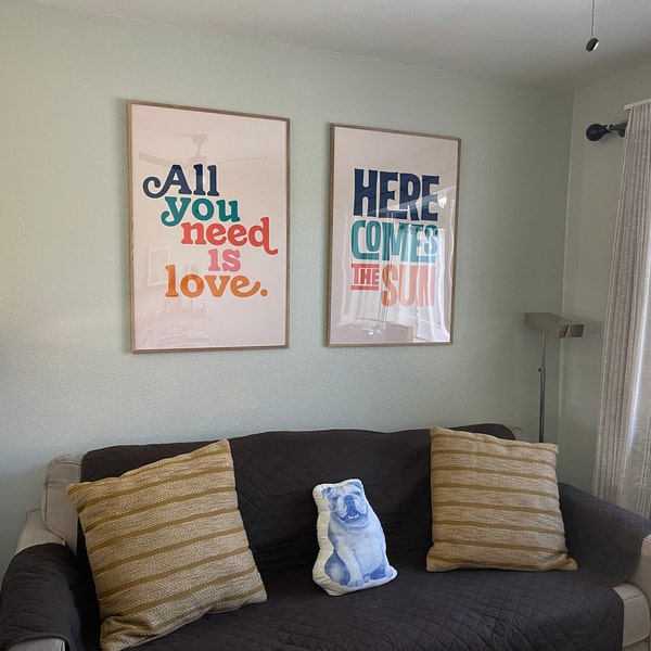 Here Comes the Sun Poster | Wall Decor | Quirky Art Print| Wall Art ...