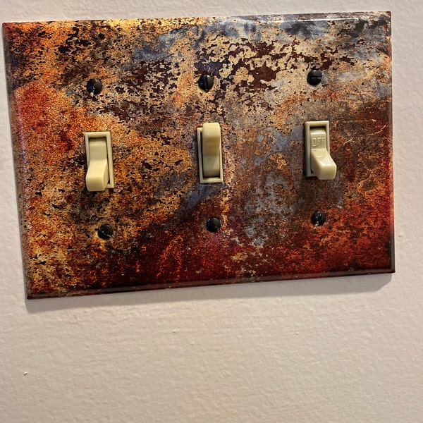Metal Light Switch Covers - Image of Aged Copper - Patina Design Home ...