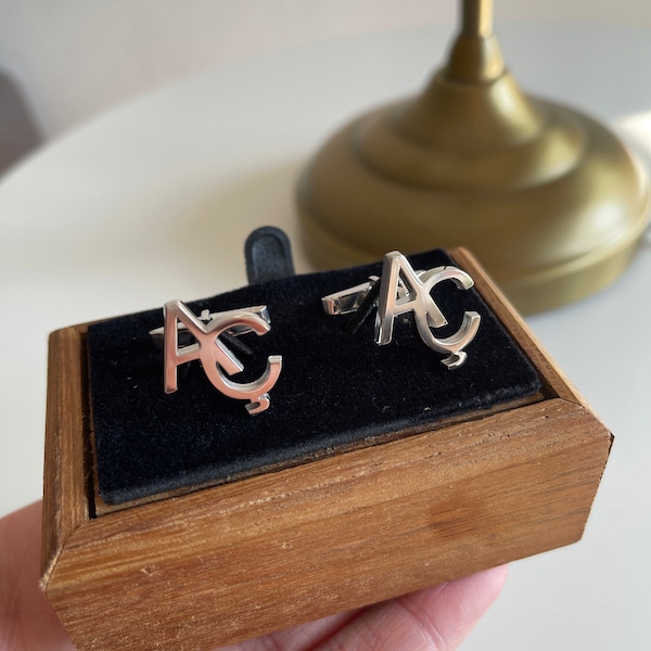 Customized Cufflinks - Personalized Name Cufflinks - Groom Wedding ...