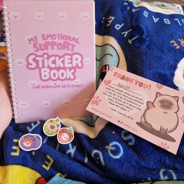 Reusable Sticker Book | My Emotional Support Sticker Album | A5 Storage ...