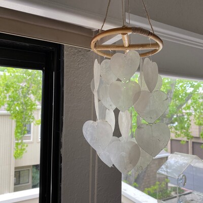 Capiz Shell Mobile / Capiz Shell Wind Chime / Capiz Shell Chime / Shell ...