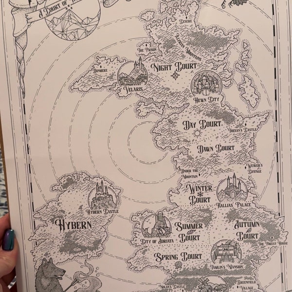 The Map of Prythian. ACOTAR Fanart Illustration Made by Andrés Aguirre ...
