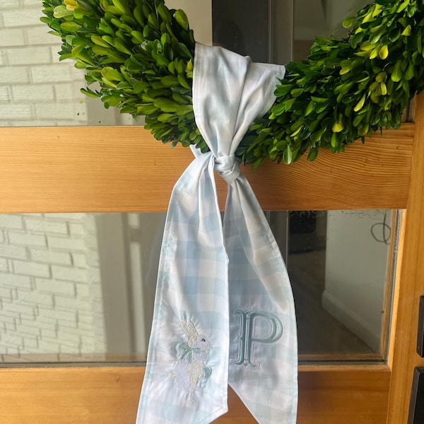 Masters Wreath Sash, Boxwood Wreath Embroidered Sash, Masters ...