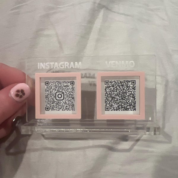 QR Code Sign MINI / Social Media Sign Single With 1 to 4 Codes / SIZE ...