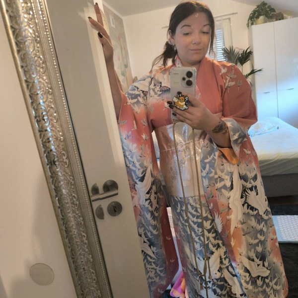 Chirimen Fabric Hanabishi and Kikko Blue 50cm Japanese Texttil ...