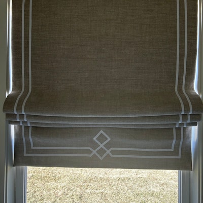 Custom Order: Relaxed Roman Shades , With Chain Mechanism, Greenery ...