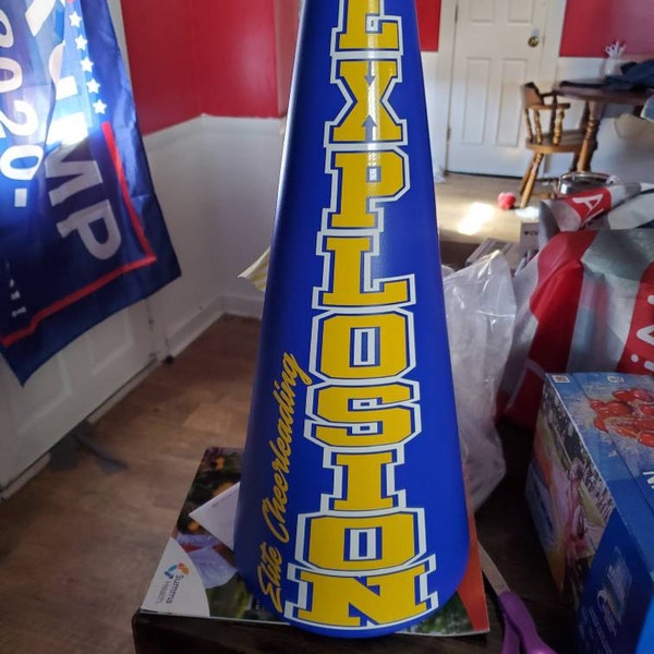 19" Cheer Megaphone Custom for Cheerleading and Personalized for Your ...