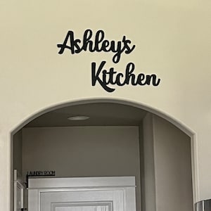 Custom Kitchen Sign. Personalized Kitchen Sign. Wood Word Cutouts ...