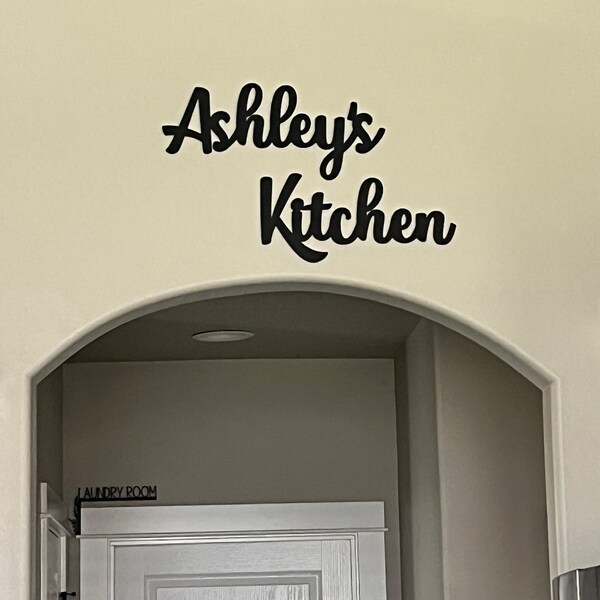 Custom Kitchen Sign. Personalized Kitchen Sign. Wood Word Cutouts ...