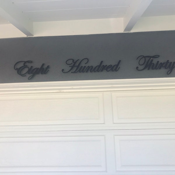 Script Address Sign Metal,script House Numbers,custom House Numbers ...