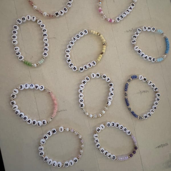 ERAS | UNHINGED Friendship Bracelets | Set of 10 Bracelets - Etsy