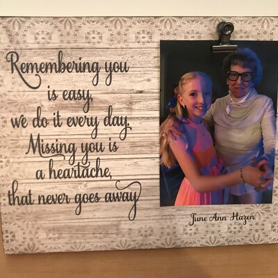 Remembering You is Easy Wood Sign Personalized Memorial Sign - Etsy