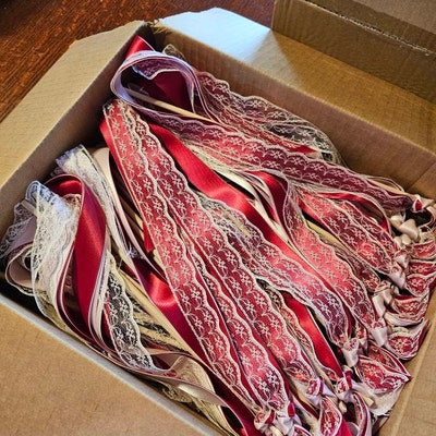 150 Ribbon Wedding Wands Send off Idea Ceremony Exit Ribbon Wedding ...