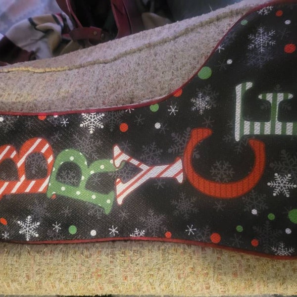 Personalized Christmas Stocking - Festive Name Stocking - 2 Color ...