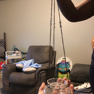 Black and Gold Rain Chain, Flower Cups, Metal Rain Chain, Chain Gutter ...